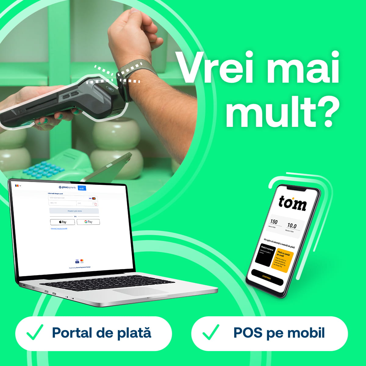Oferta pentru terminale POS I Global Payments Romania