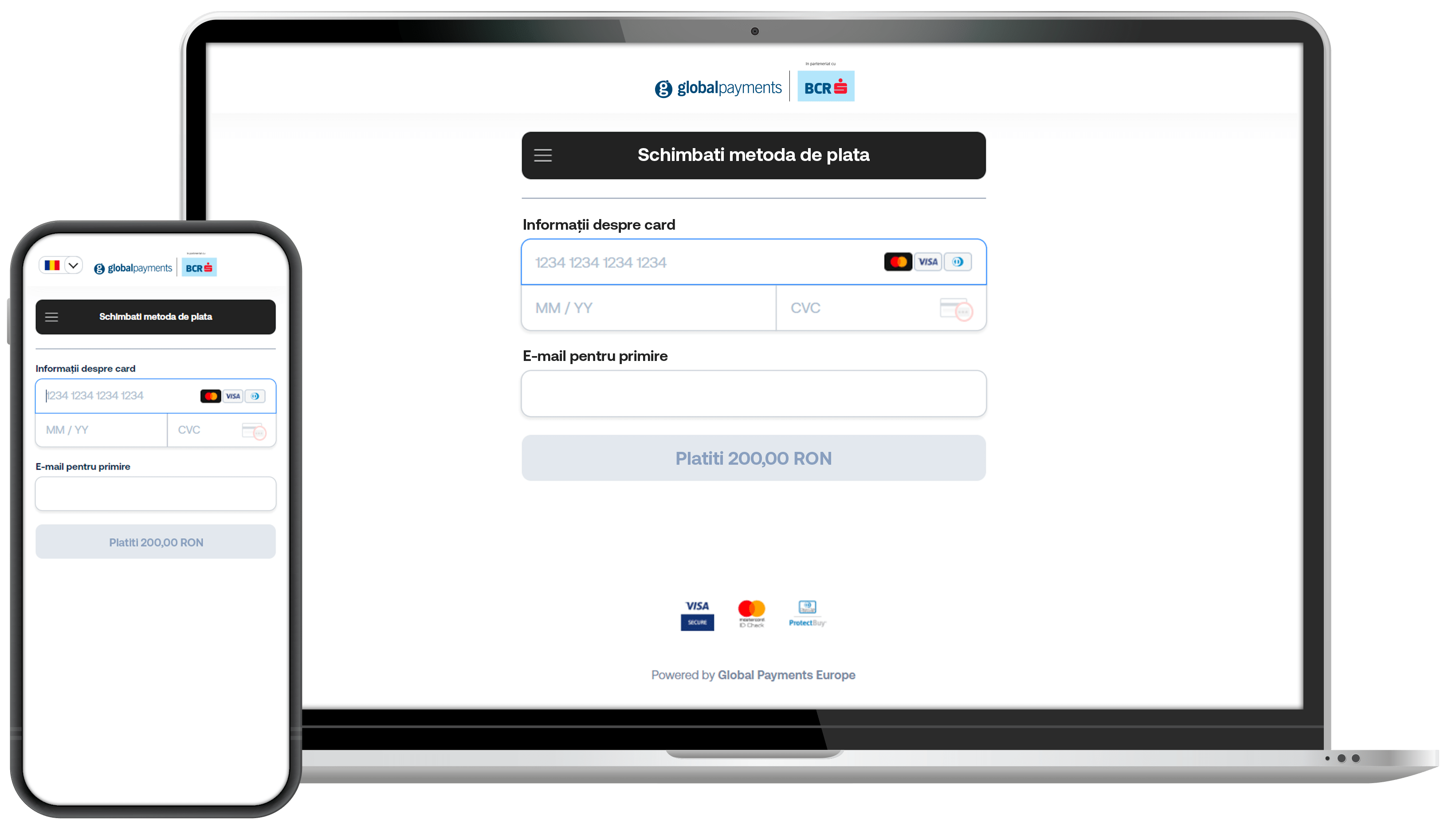 Platformă procesare plăți online GP webpay - Global Payments Romania